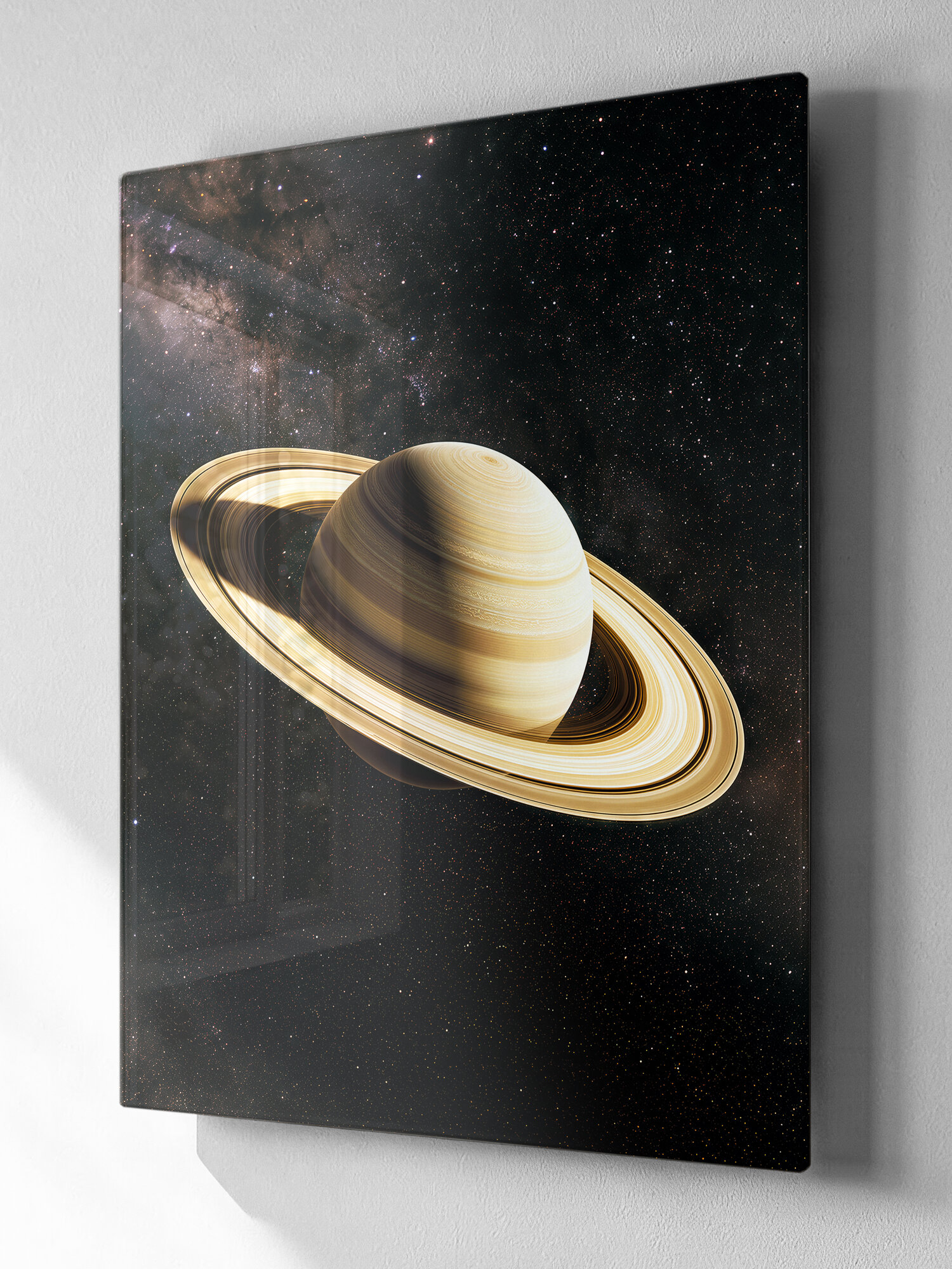 Картина Postermarket "Планета Сатурн" на стекле, цифровая печать, 40x50 см