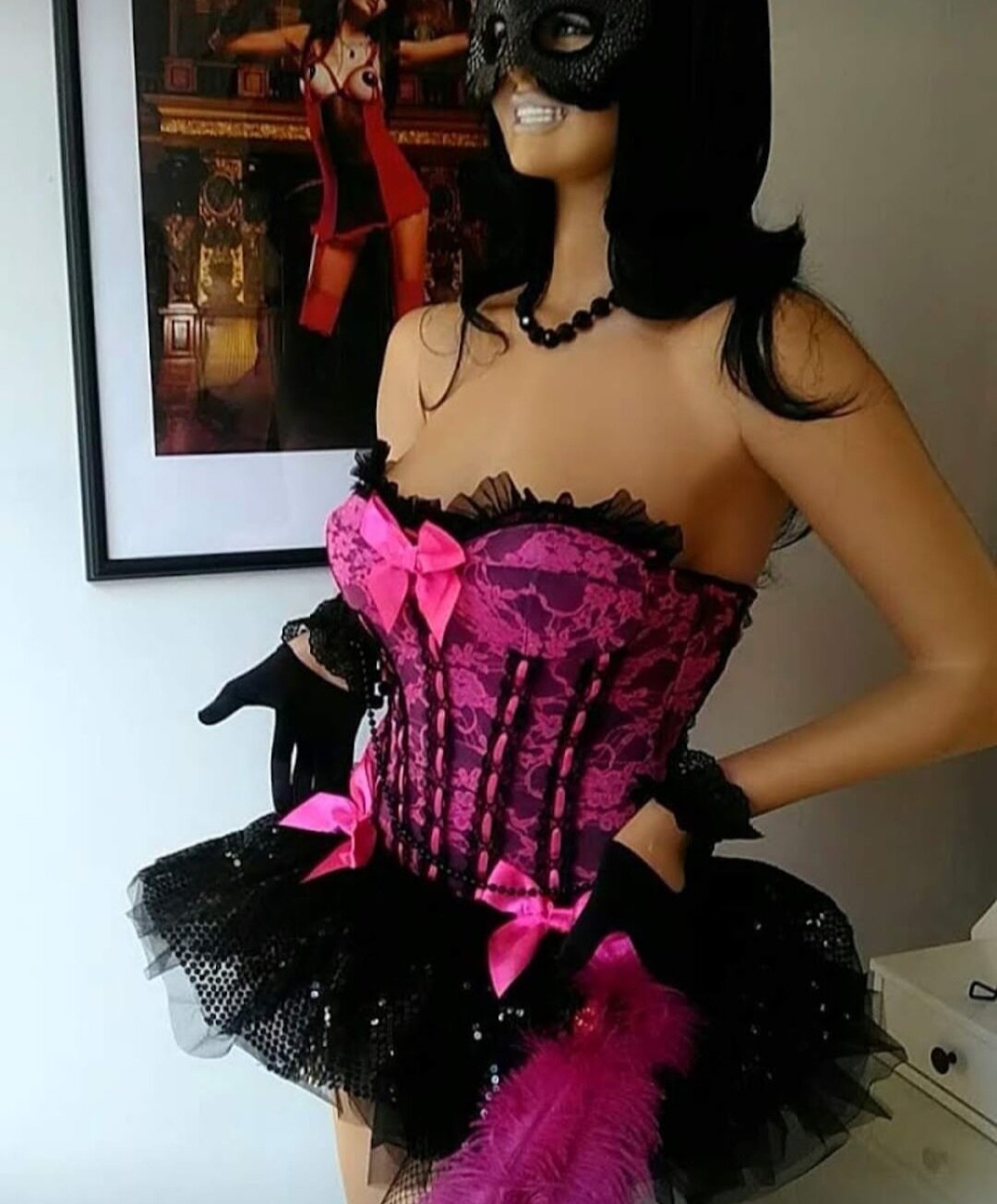 Корсет 335 Coquette Vita memoriae, кружевной, съемный бант, размер M