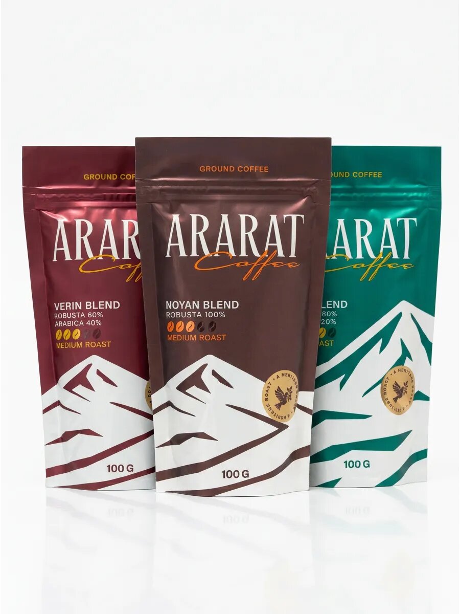 Набор молотого кофе ARARAT Classic, арабика/робуста, Бразилия, 100г