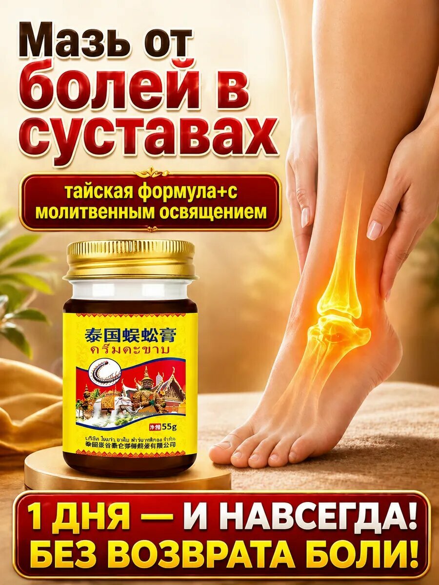 Тайская мазь для суставов обезболивающая，100%облегчение боли