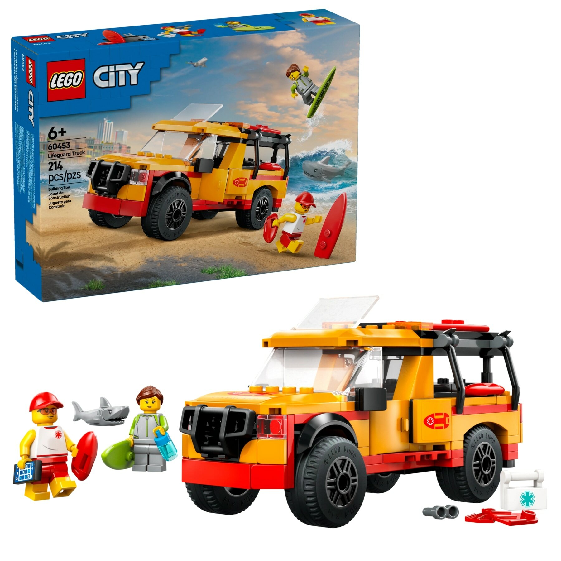 Лего City серия, LEGO 60453 Пляжный спасательный грузовик спасателя, lego конструктор для мальчика, лего для девочек