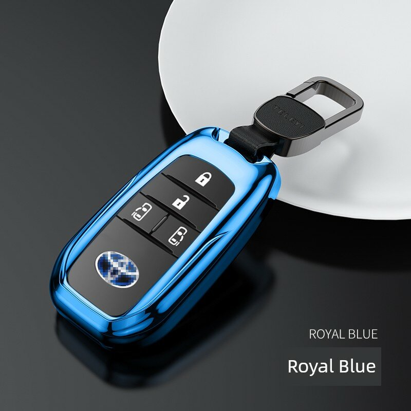 Премиум металлический чехол для ключей в Sapphire Blue с ключенакладкой - прочная защитная оболочка для автомобильных