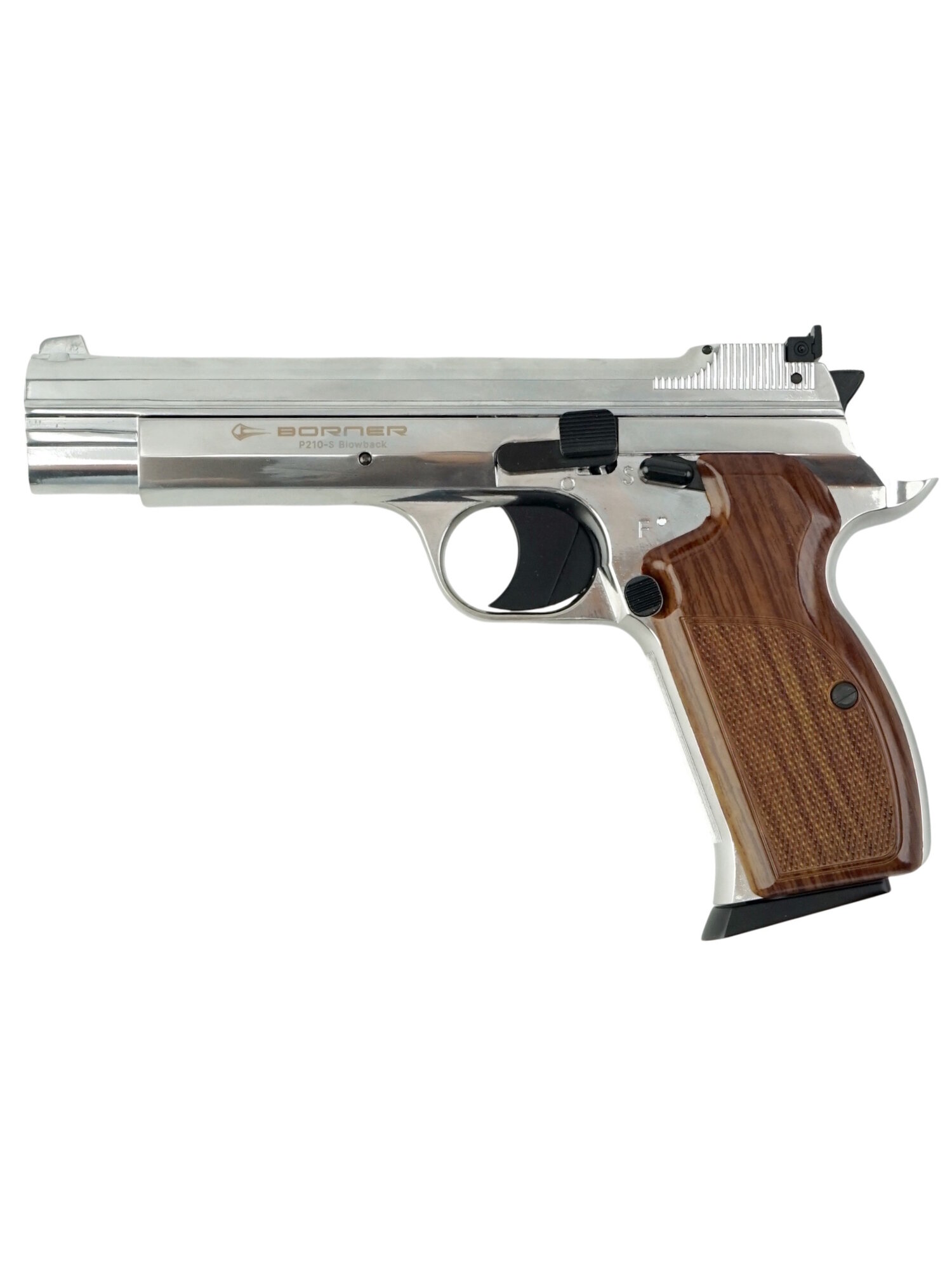 Пневматический пистолет Borner P210-S Blowback (Silver)
