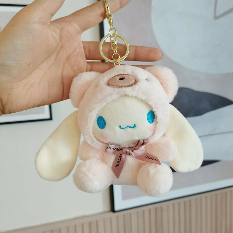 Японская плюшевая игрушка My Melody в стиле мультфильма Sanrio, брелок-кукла, детская игрушка, небольшой подарок.