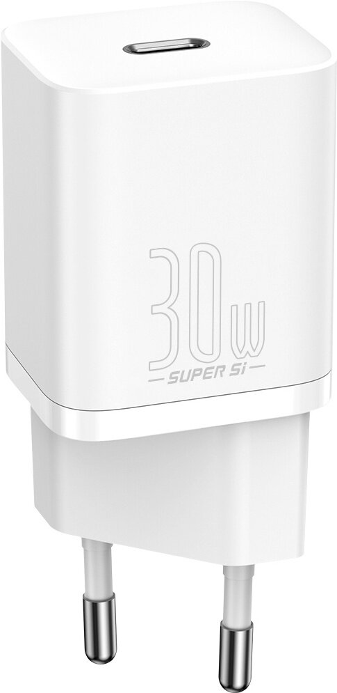 Сетевое зарядное устройство/Быстрая зарядка Baseus Super Si quick charger IC 30W EU White CCSUP-J02