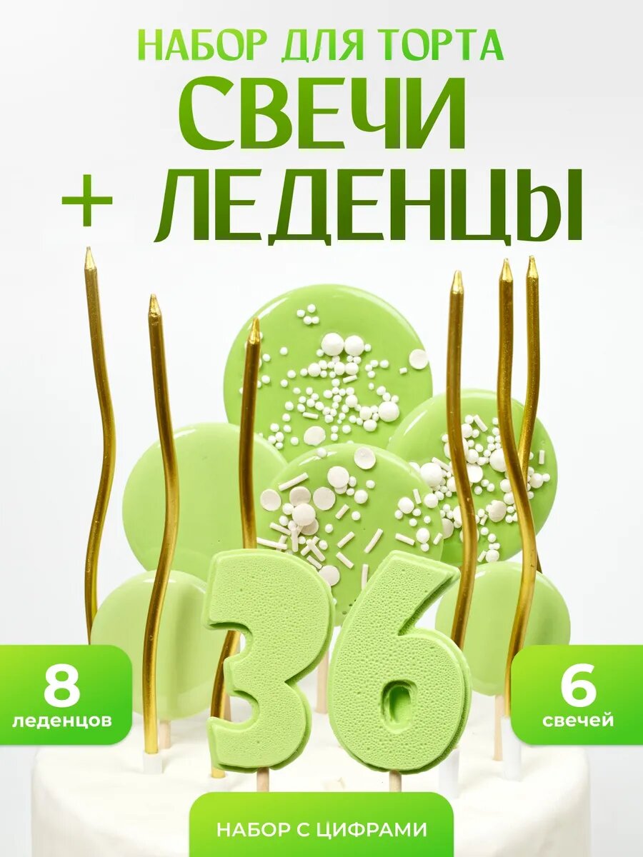 Свечи для торта. Цифра 36