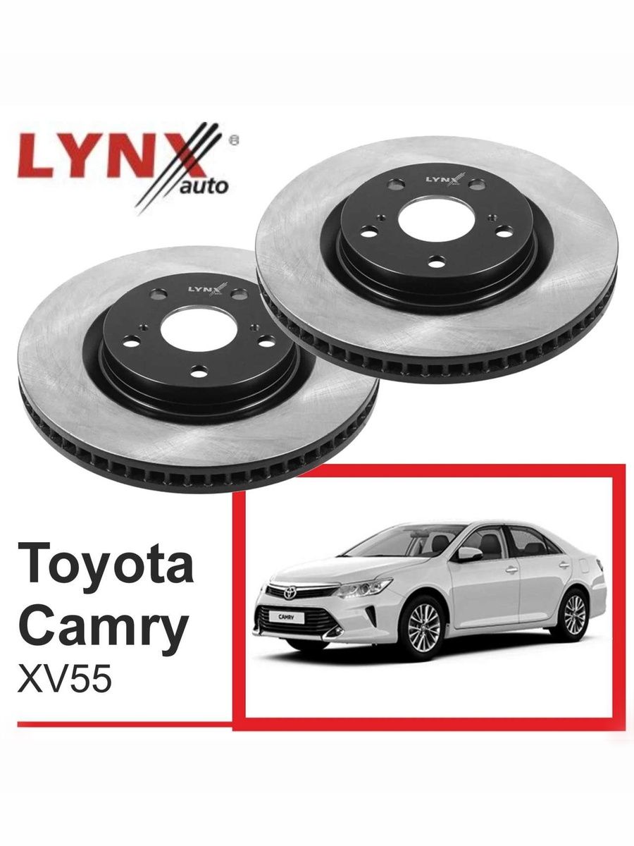 Комплект передних тормозных дисков LYNXauto 1169 (2 шт) для Toyota Camry (2014>) XV55