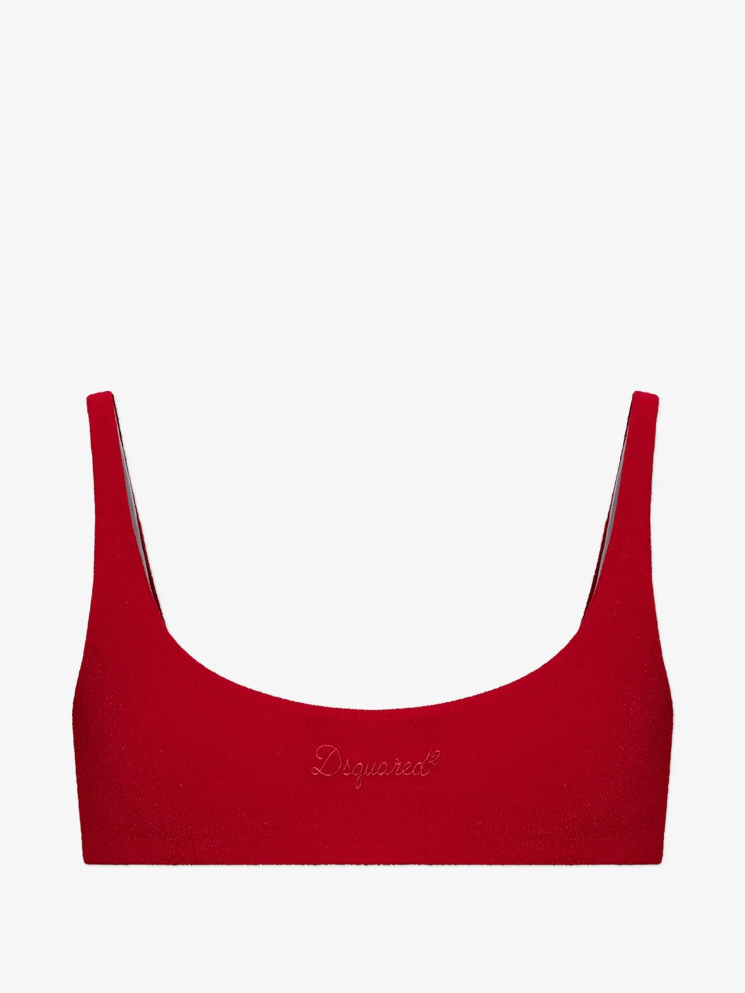 Купальник Logo-embroidered scoop-neck bikini top