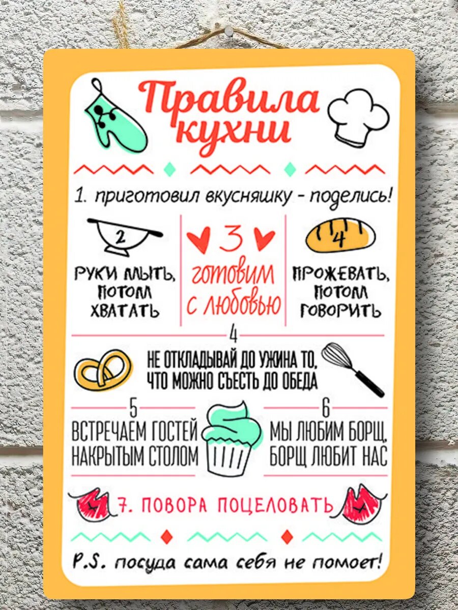 Постер декор в кухню