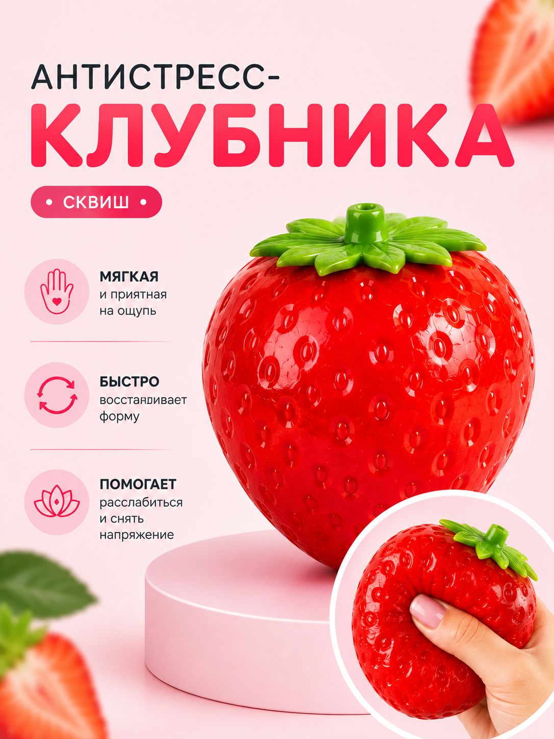 Антистресс клубника сквиш