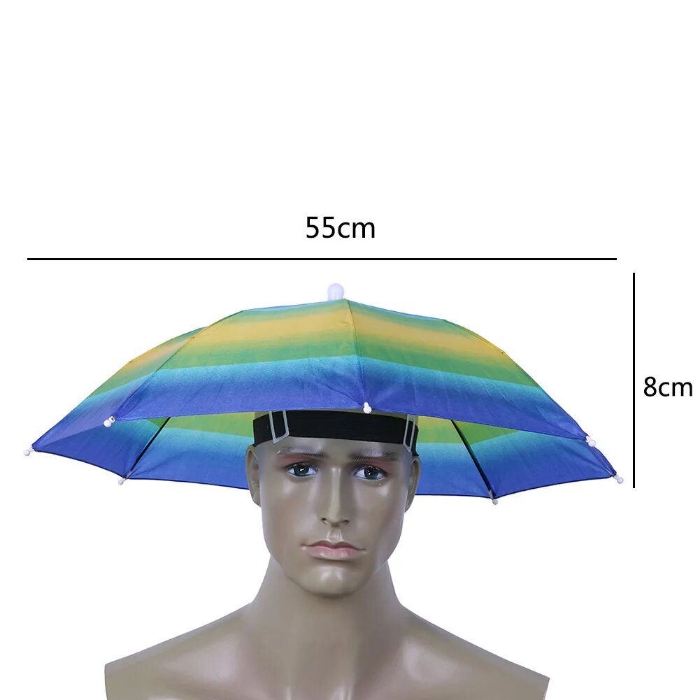 Шунмаи складной зонт-шляпа для рыбалки 55CM muti color