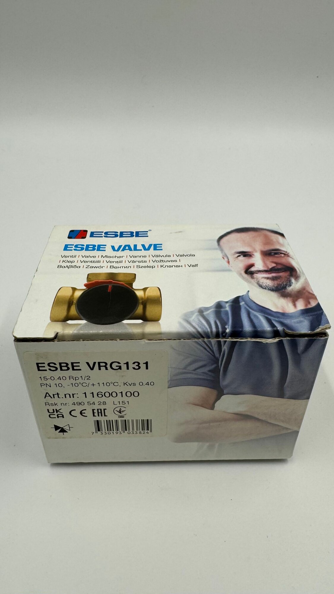 Клапан 3-х ходовой смесительный Ду 15 Rp1/2 Kvs 0.4, VRG131, Esbe
