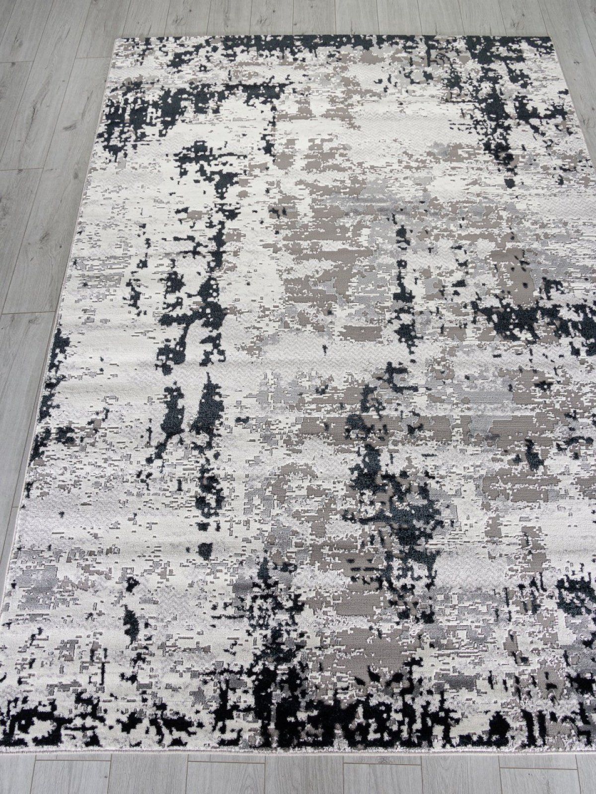 Carpet-Gold Ковер 100x200 см 10 мм абстракция серый