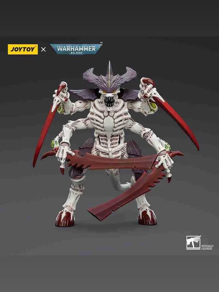 JOYTOY Warhammer 40K Tyranids Hive Fleet Leviathan Tyranid Warrior with Boneswords, коллекционная фигурка 1/18, JT7004