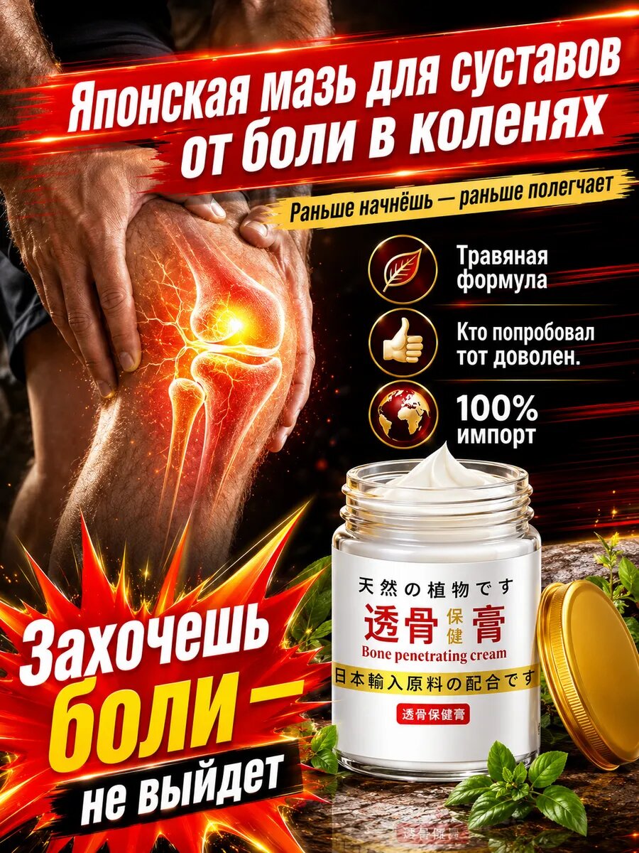 Японская мазь от боли в суставах,50g
