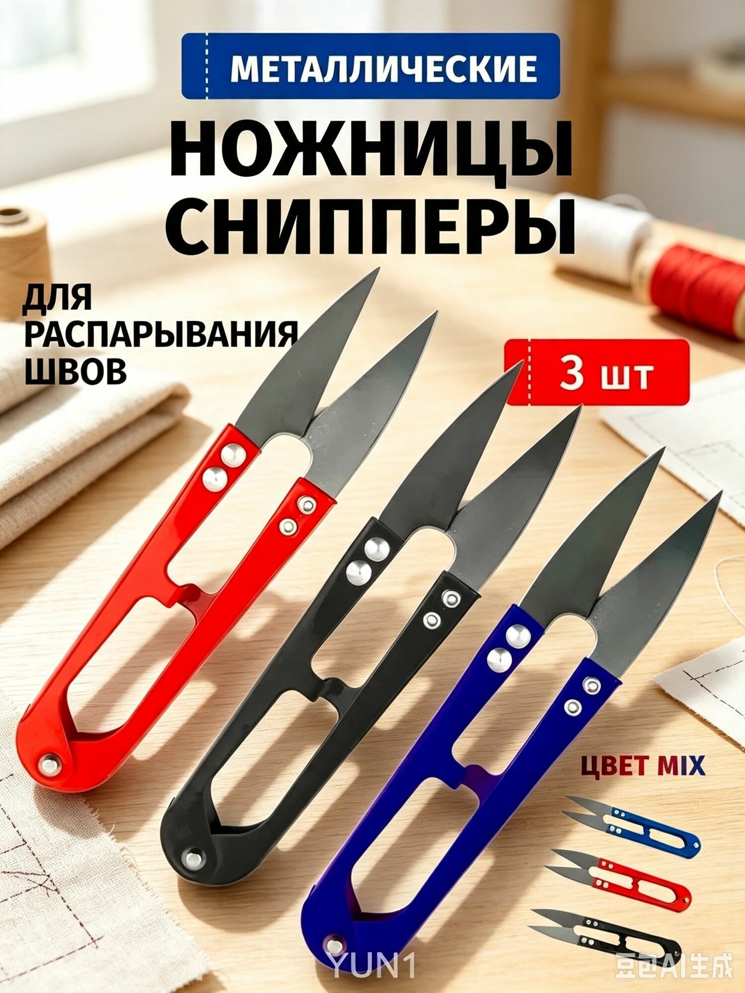 НожницыПортновские 10 см, 3 шт.
