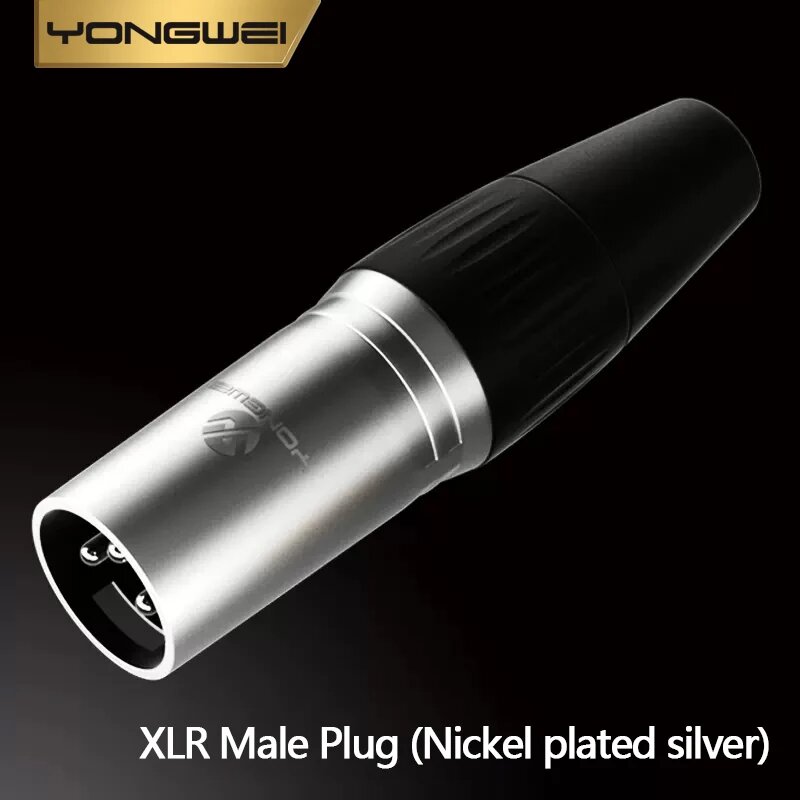 YONGWEI XLR штекер, Nickel plated, 10 шт