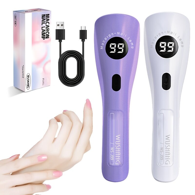 UV LED лампа для маникюра и педикюра, сушилка для гель-лака, 6 светодиодов, таймер 20/ 60 с, USB