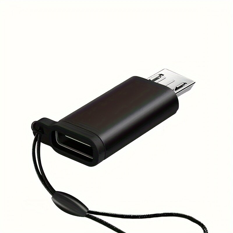 Переходник Micro USB на Type C, 1 шт, черный