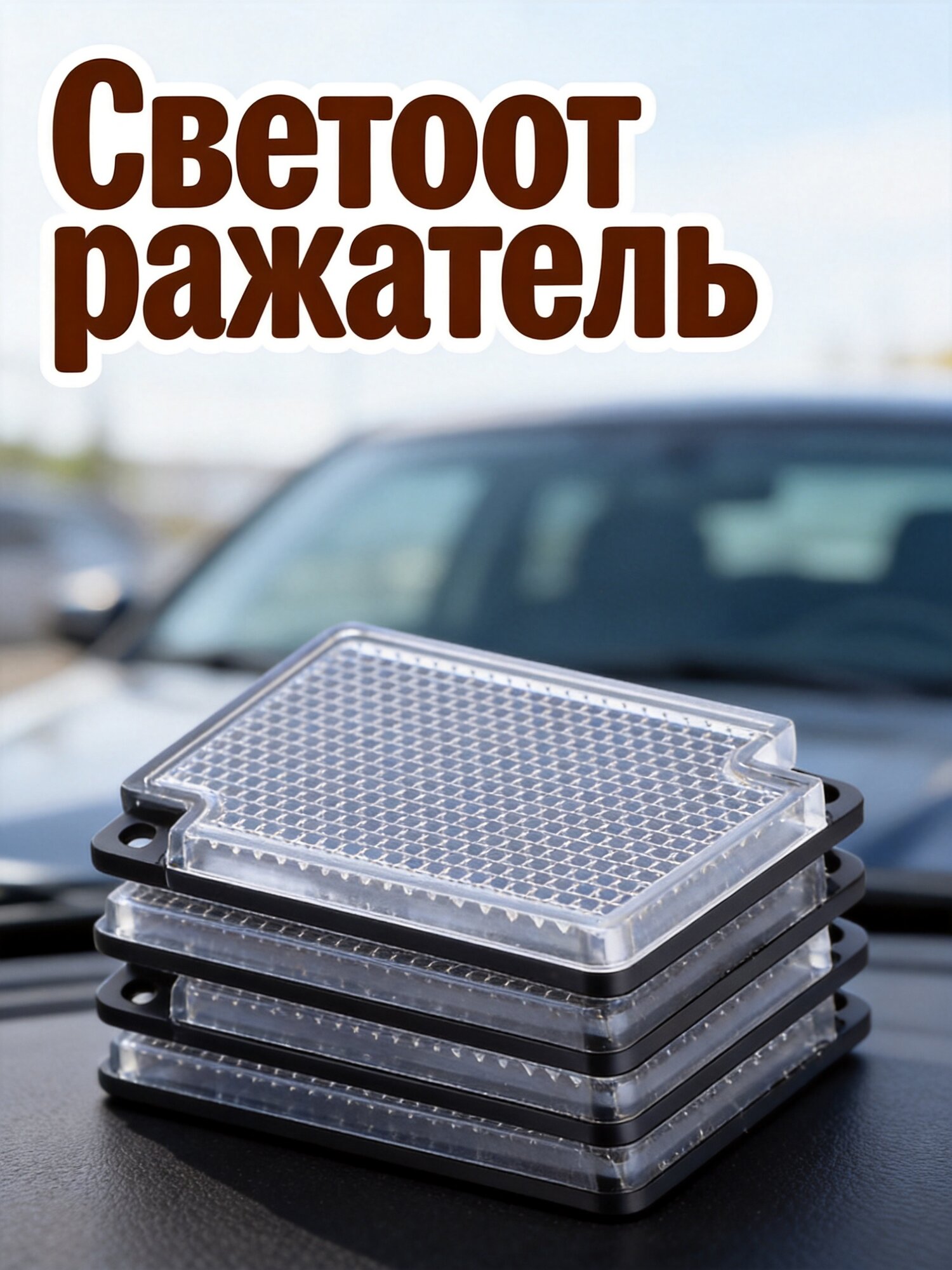 Отражающий Элемент Для Фотоэлектрических Систем, Квадратный, Черный, Abs, 5 Шт