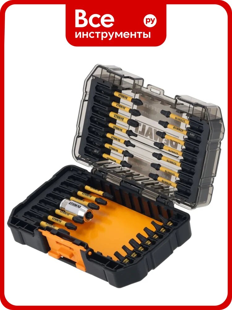 Набор бит Dewalt McLaren Limited Edition DT70909T, PH/PZ/Torx, 25/57 мм, 29 шт, в кейсе DT70909T-QZ