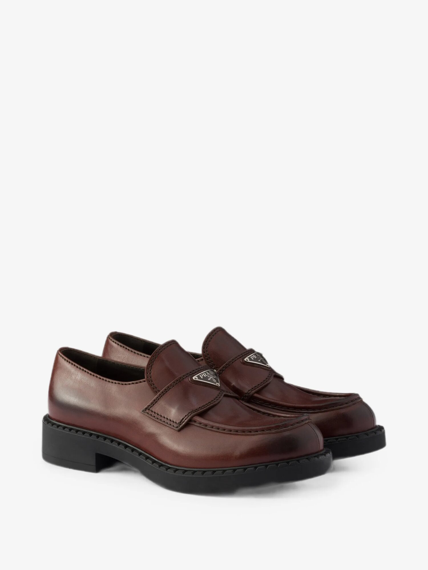 Лоферы Prada Chocolate, размер 12 UK, коричневый — фото 1