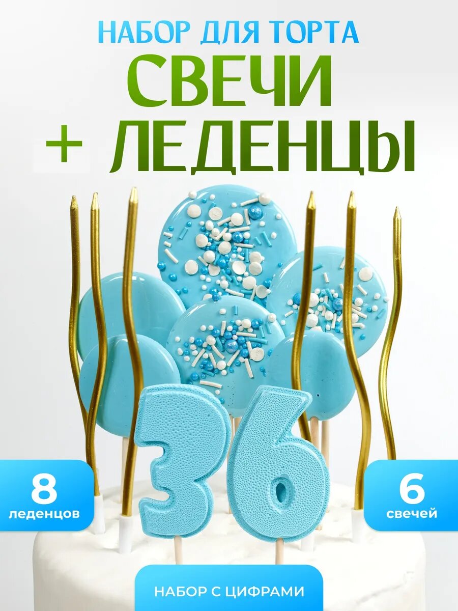 Свечи для торта. Цифра 36