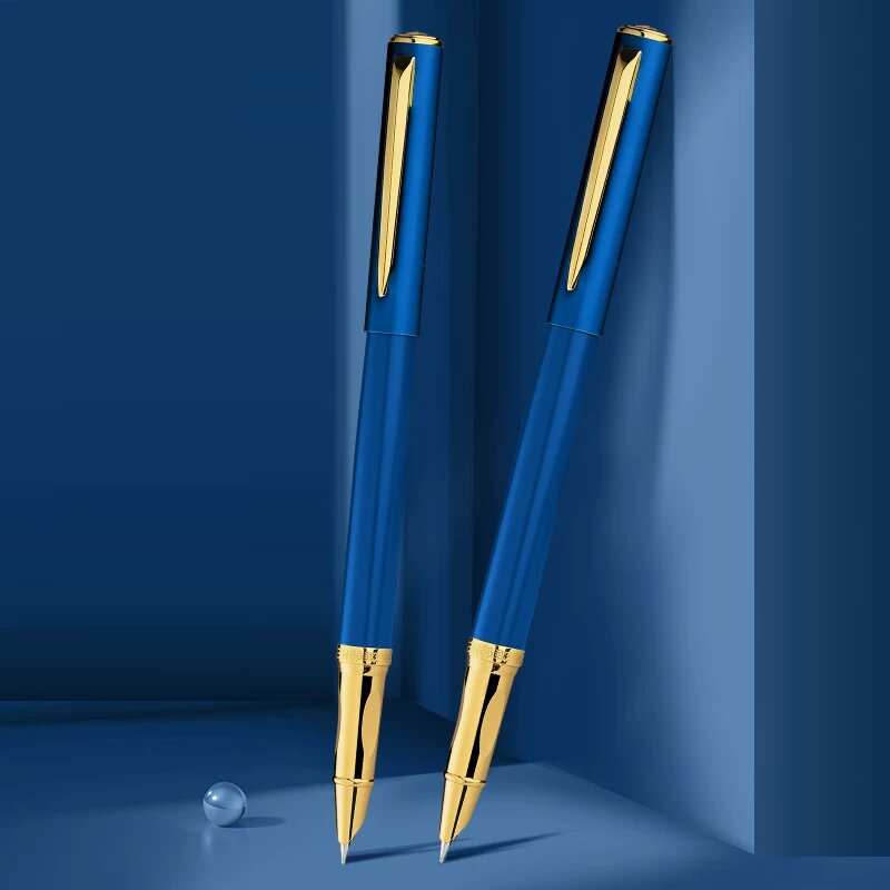 Набор ручек Hero Fountain Pen 0.38 мм тонкий кончик 2 ручки темно-синяя и темно-синяя с 50 картриджами