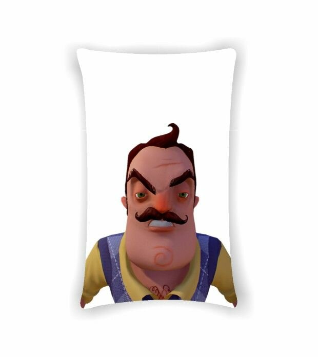 Подушка Привет Сосед/ Hello Neighbor №4, Картинка с одной стороны