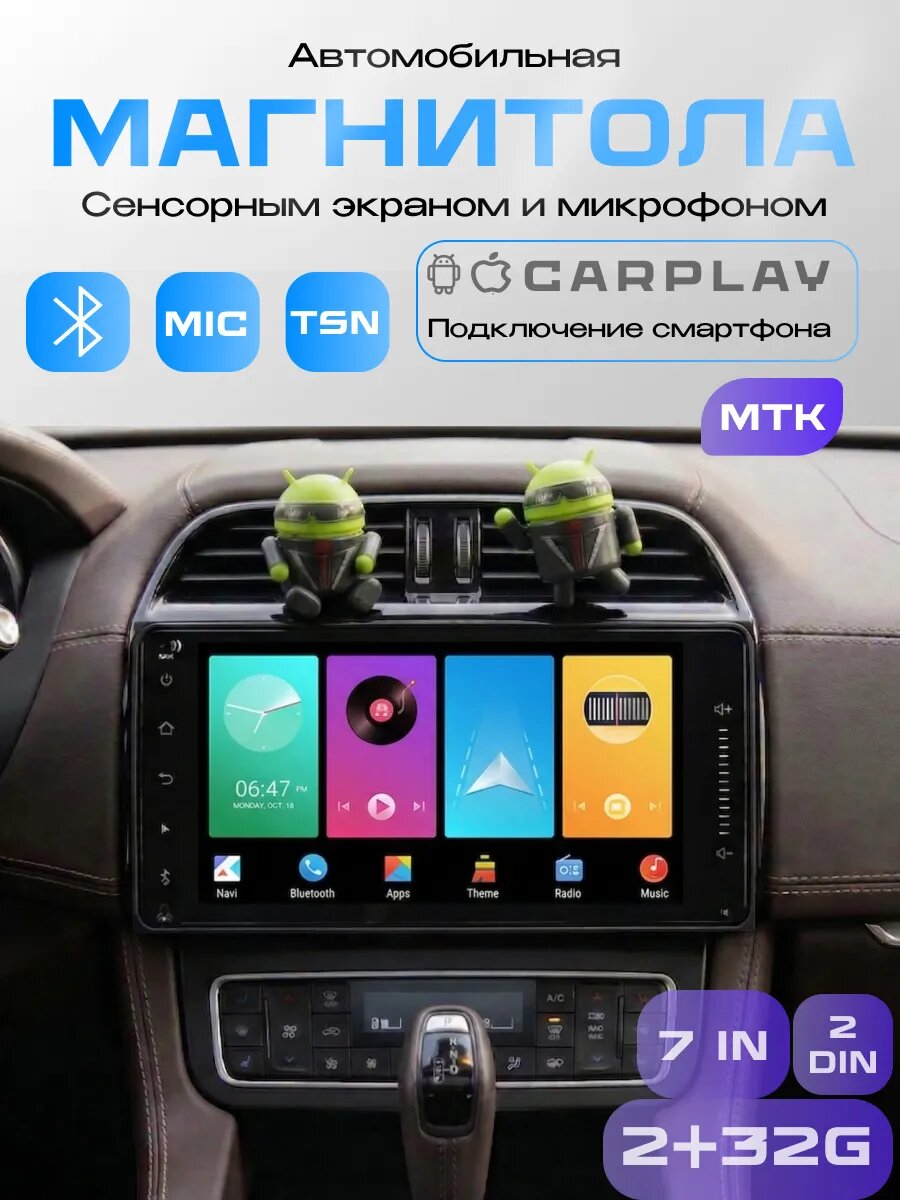 Автомагнитола 7" дюймов Android 4+32GB