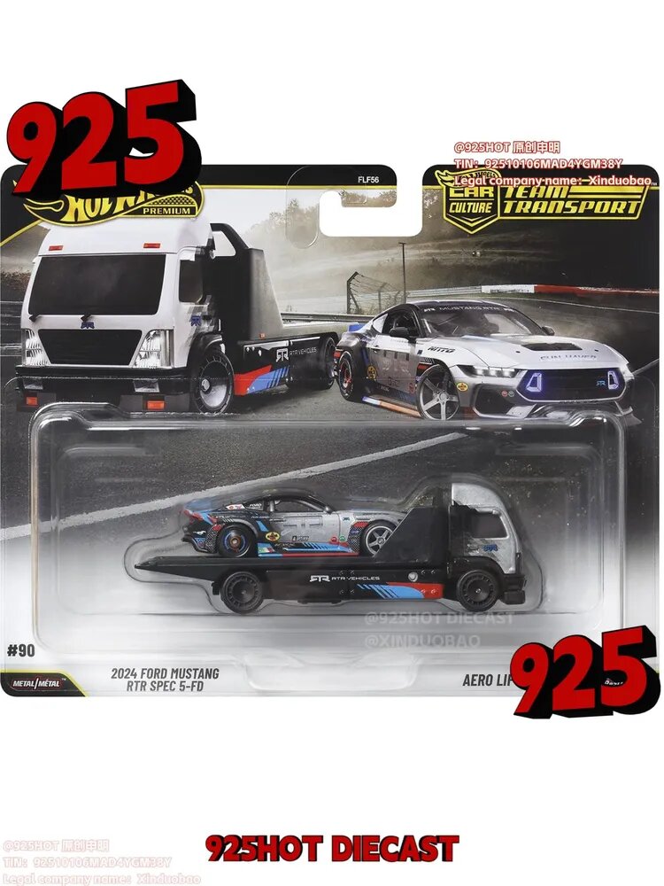 Машинка 925HOT WHEEL Premium Team Transport FLF56 2026K #90 RTR Formula Drift Ford Mustang RTR
