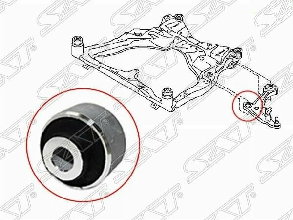 Сайлентблок SAT ST-54501-1KA0B рычага Nissan Juke 10-20, Leaf 09-17 спереди/ справа слева