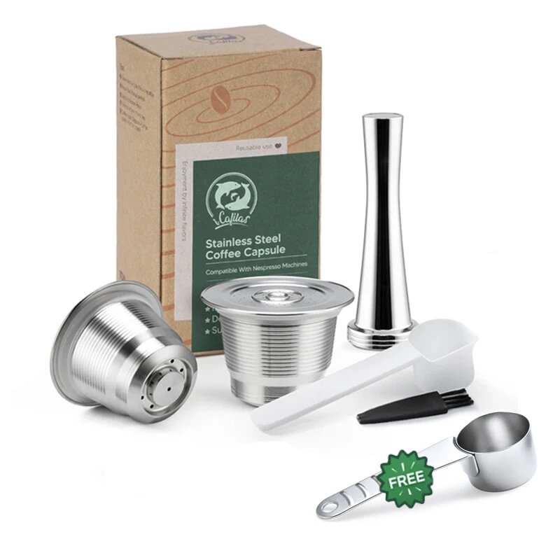 ICafilas многоразовые капсулы для Nespresso из нержавеющей стали