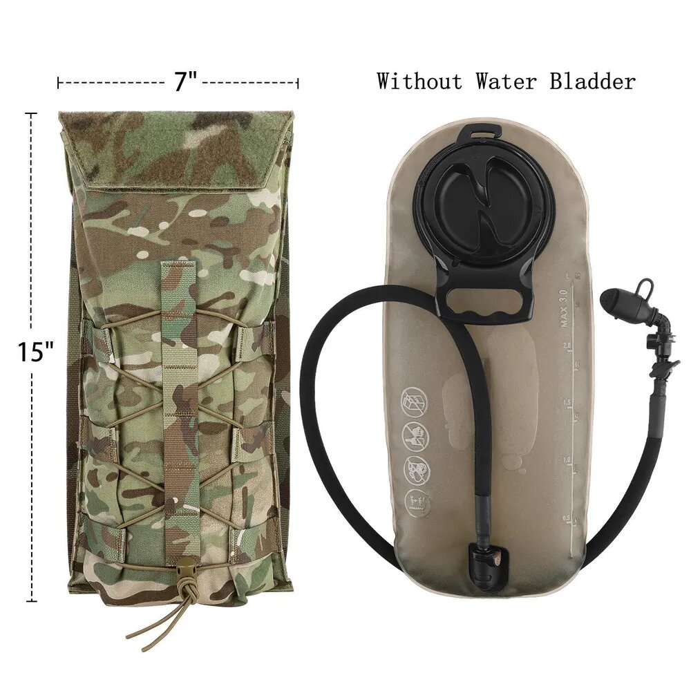 Krydex Gear Тактический рюкзак-гидратор из нейлона Cordura 500D, 15x7 дюймов, камуфляж — фото 1