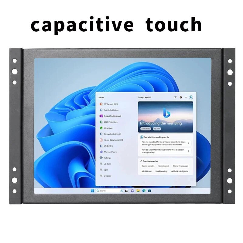 8-дюймовый промышленный ЖК-монитор с открытой рамкой, capacitive touch, Европейская вилка (EU Plug)