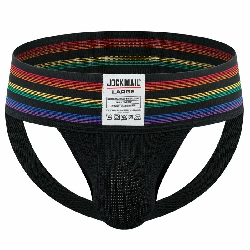 Мужские спортивные трусы-стринги JOCKMAIL из хлопка XXL, JM261Black