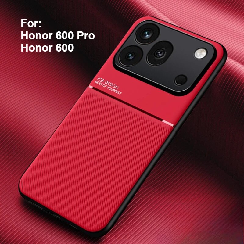 Чехол для Honor 600 600 Pro, роскошный, приятный на ощупь кожаный, честь 600 Про, Красный, red