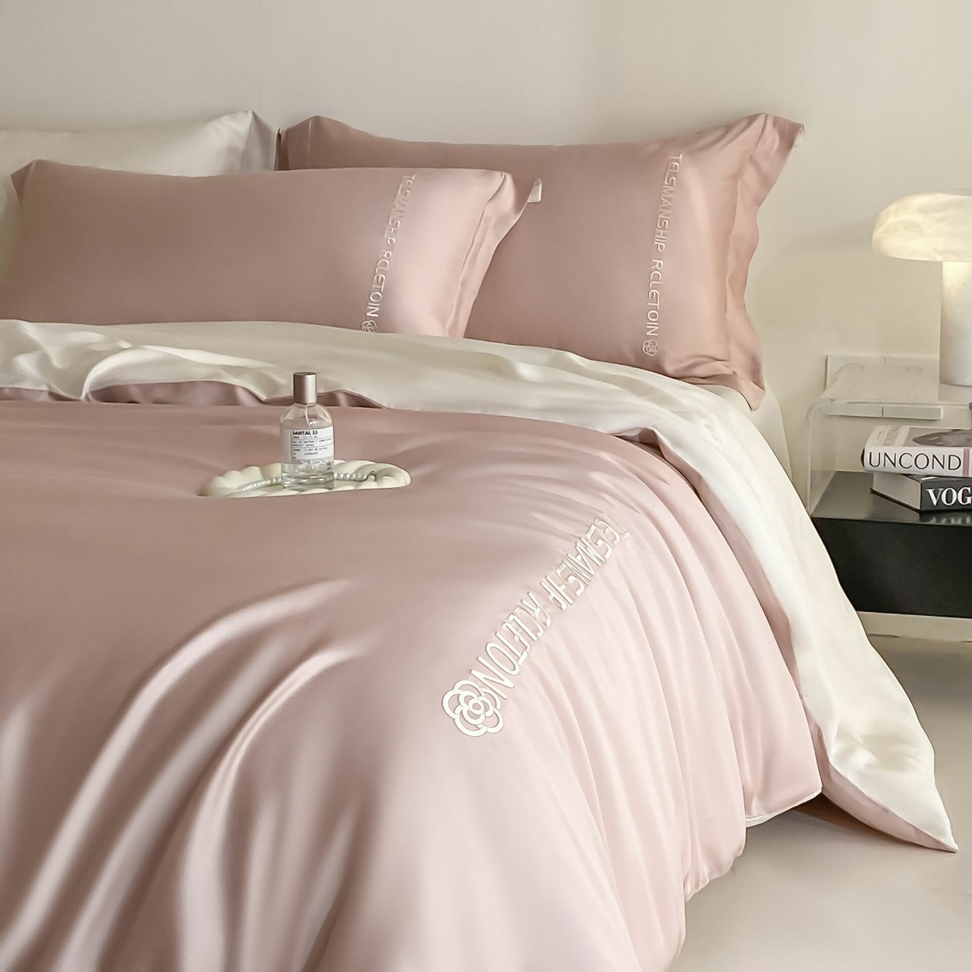 Mercury Home textiles Класса a Lyocell Tencel однотонный комплект из четырех предметов легкой роскоши, одинарный и двойной комплект из чистого хлопка оптом