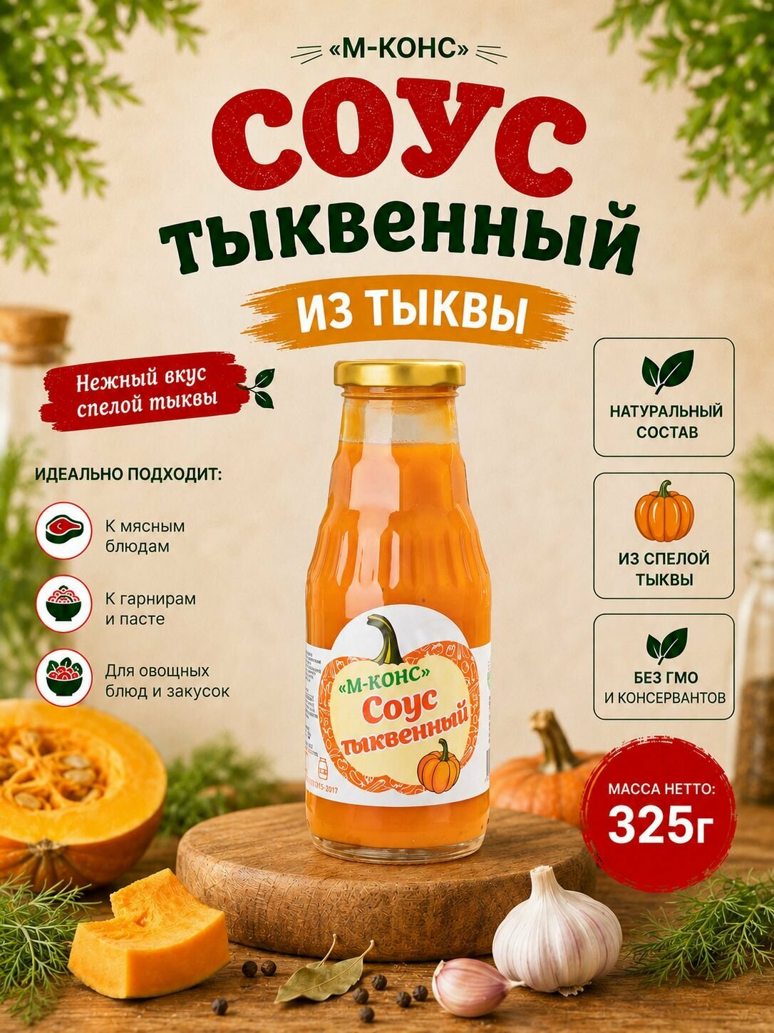 Соус тыквенный Мичуринский, 325 г