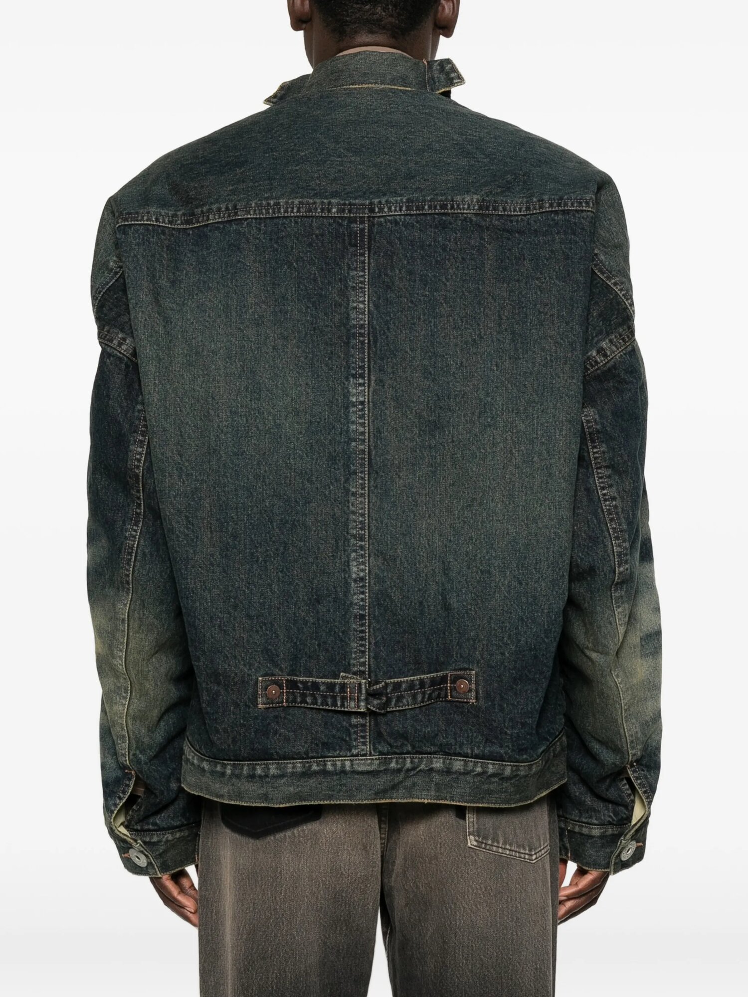Куртка MAISON MIHARA YASUHIRO Quilted layered-denim jacket, размер 46 — фото 1