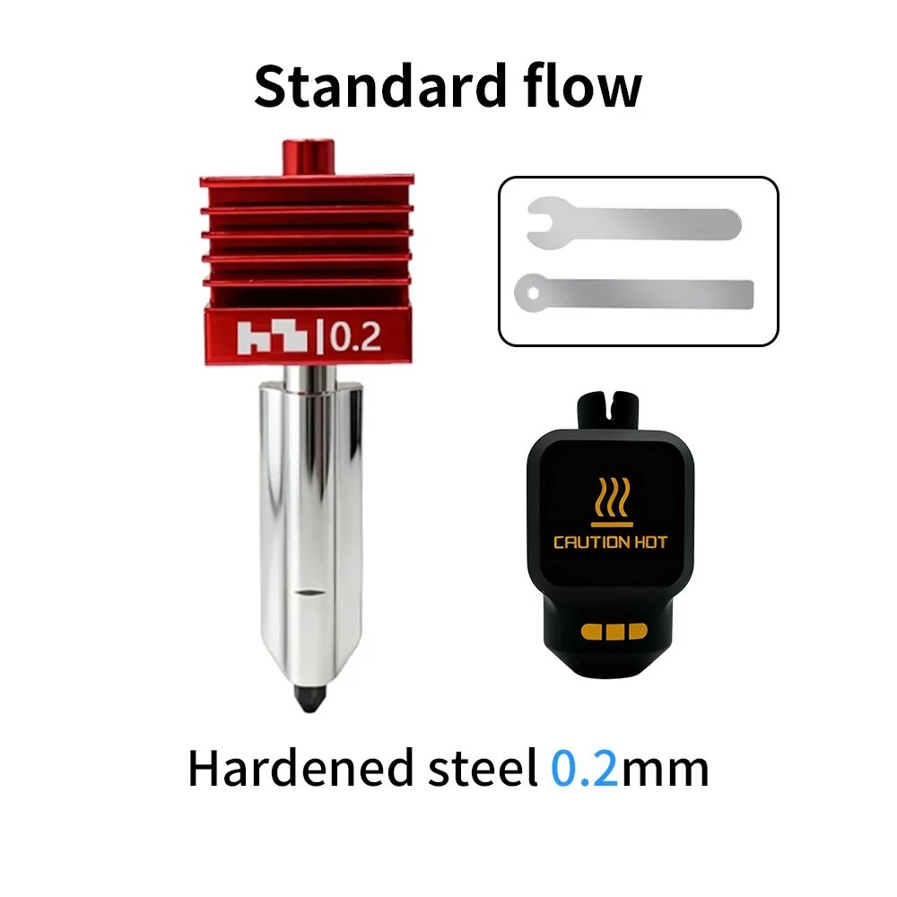 Хотэнд для Bambu Lab X2D, 0.2 мм, Red
