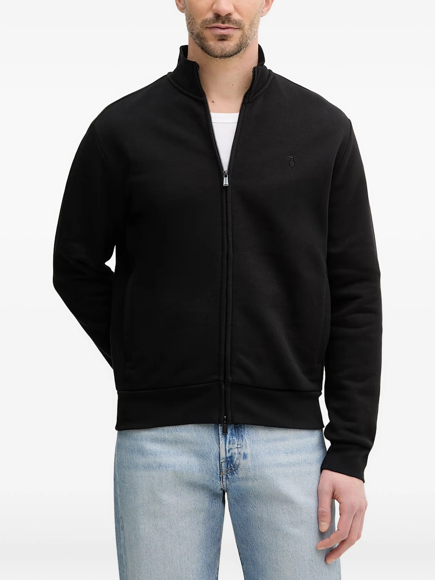 Кардиган Logo-embroidered zip-up cardigan