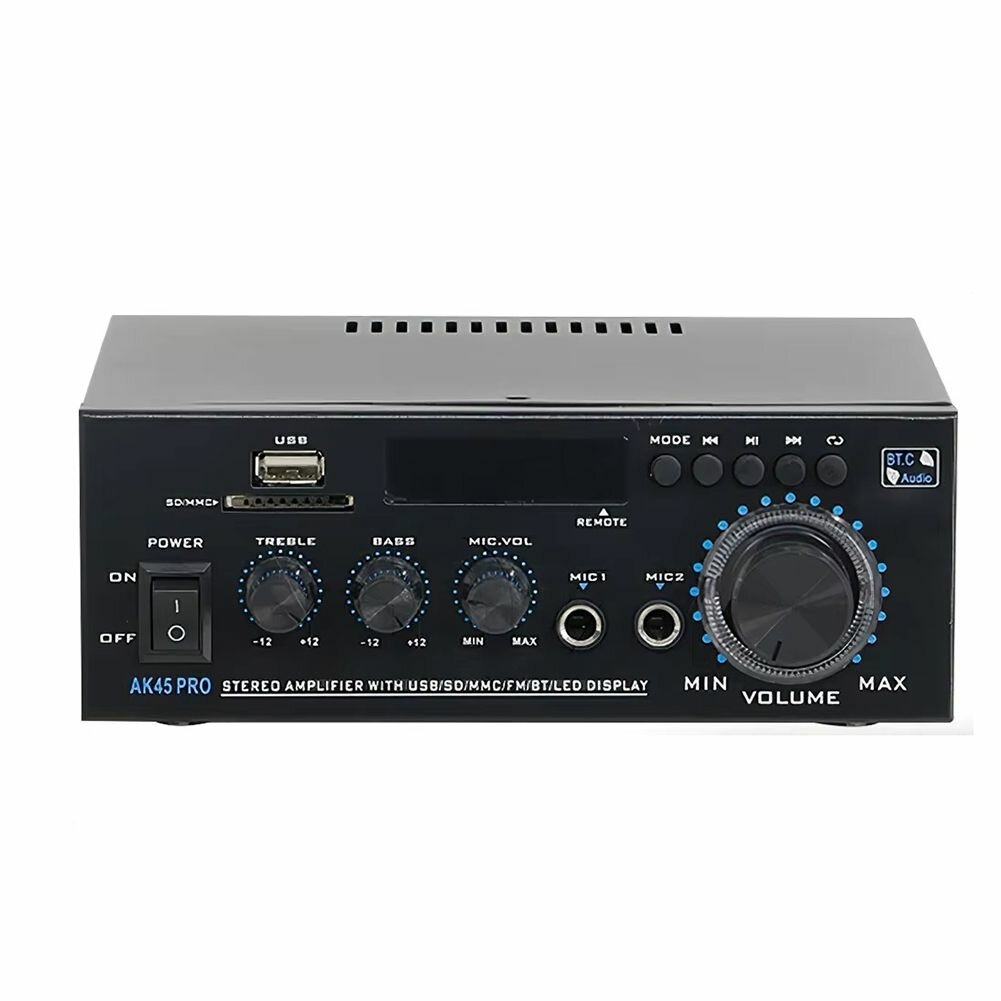 Цифровой Усилитель AK45Pro Hifi Звук Для Автомобиля Караоке Канал 2.0 Аудио Домашний Кинотеатр Bluetooth Стерео EU Вилка автомобильный усилитель караоке усилитель домашний усилитель