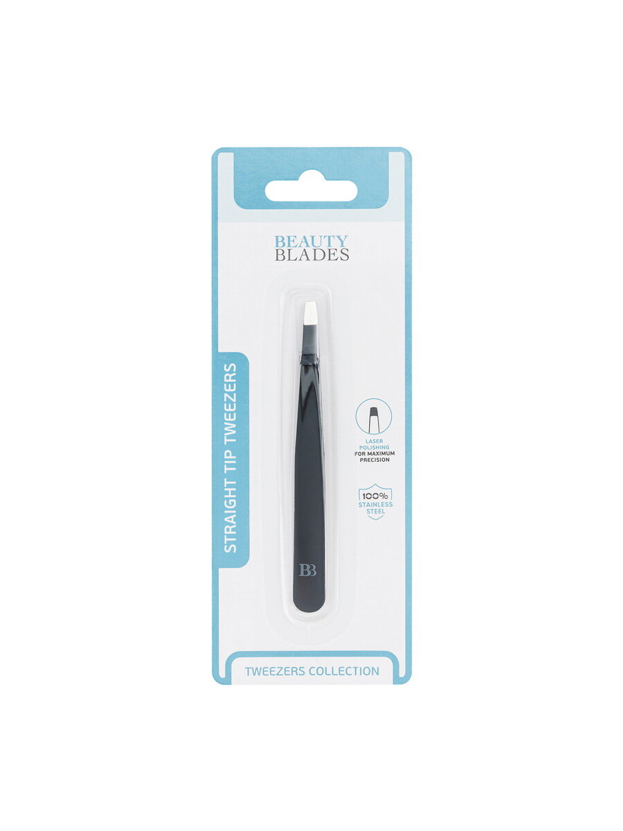 Пинцет Beautyblades, линейка Classic, с прямыми кончиками, нержавеющая сталь