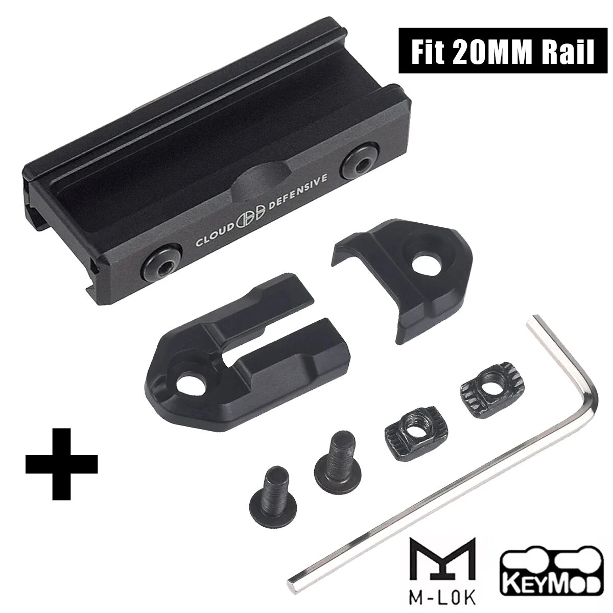 Крепление Mlok Keymod для Surefire M600 M300 Черный, Combe C