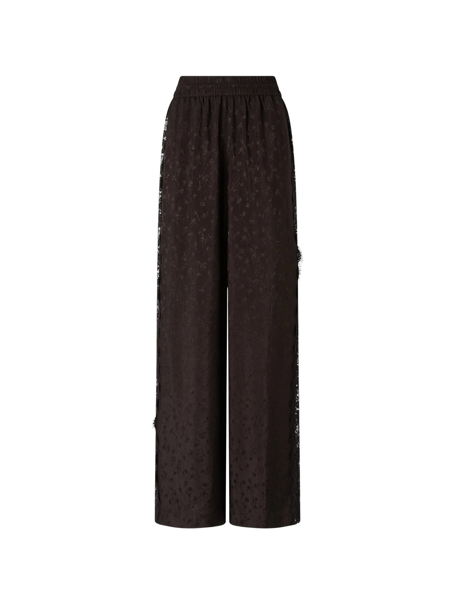 Брюки Palazzo trousers with floral motif and lace trim
