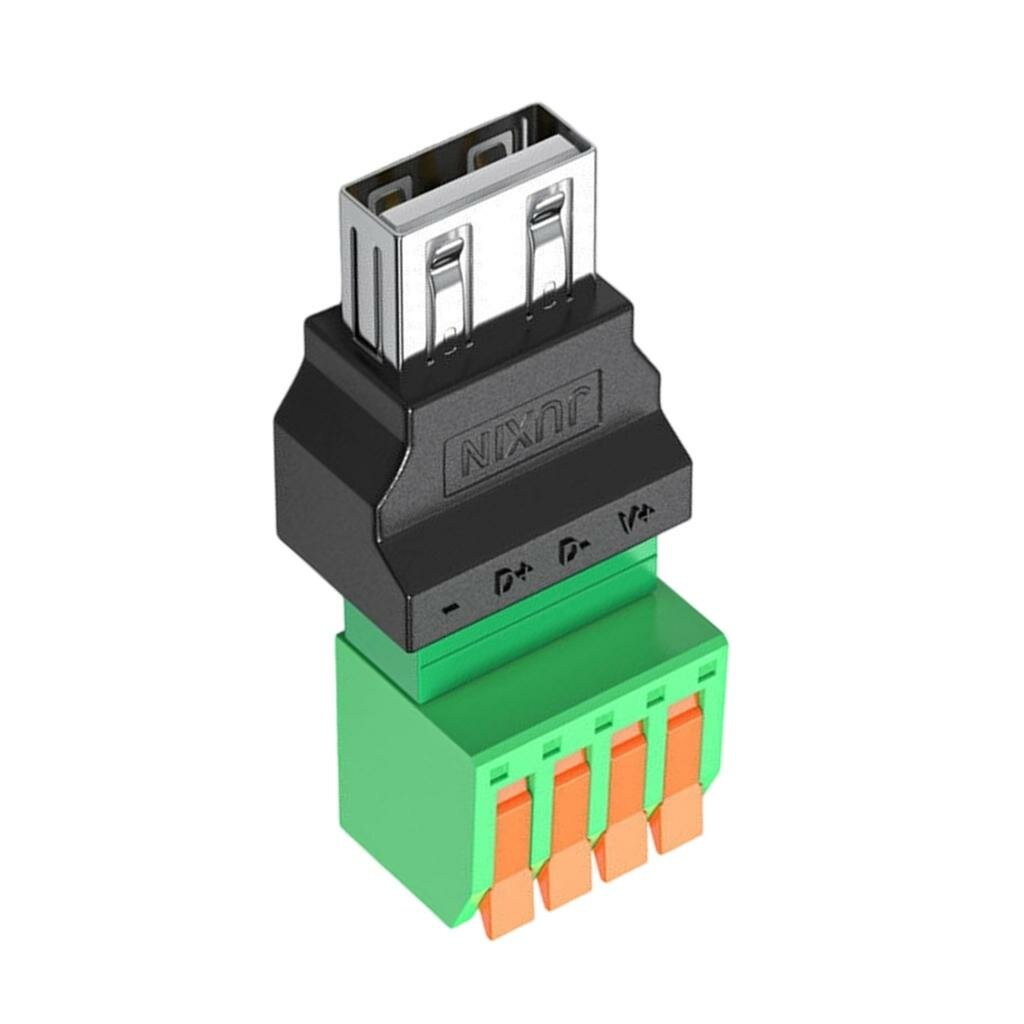 Разъем USB 2.0 папа-мама обжимной для ремонта кабеля, Штепсельная вилка