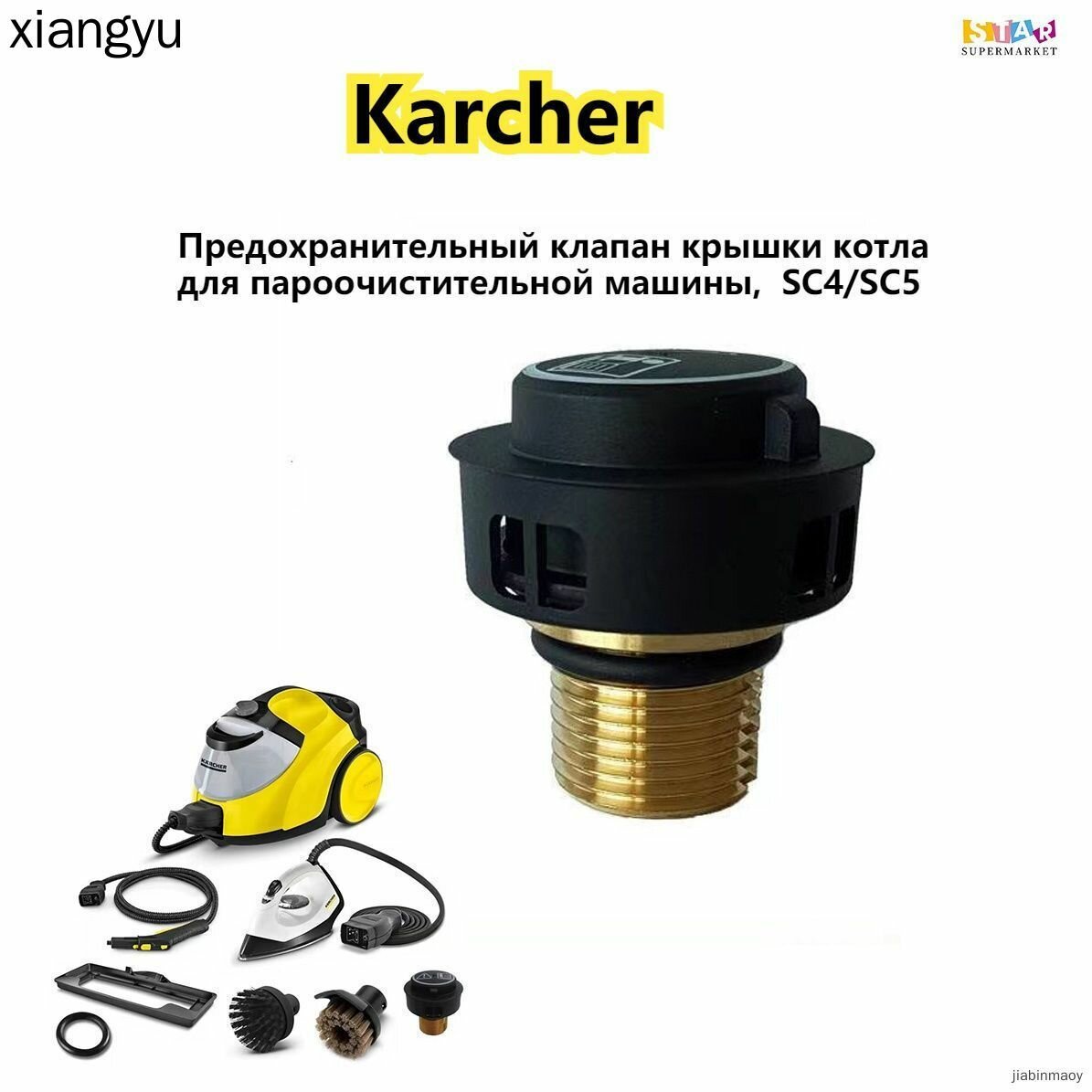 Крышка котла пароочистителя, заглушка с предохранительным клапаном, Karcher SC4/SC5