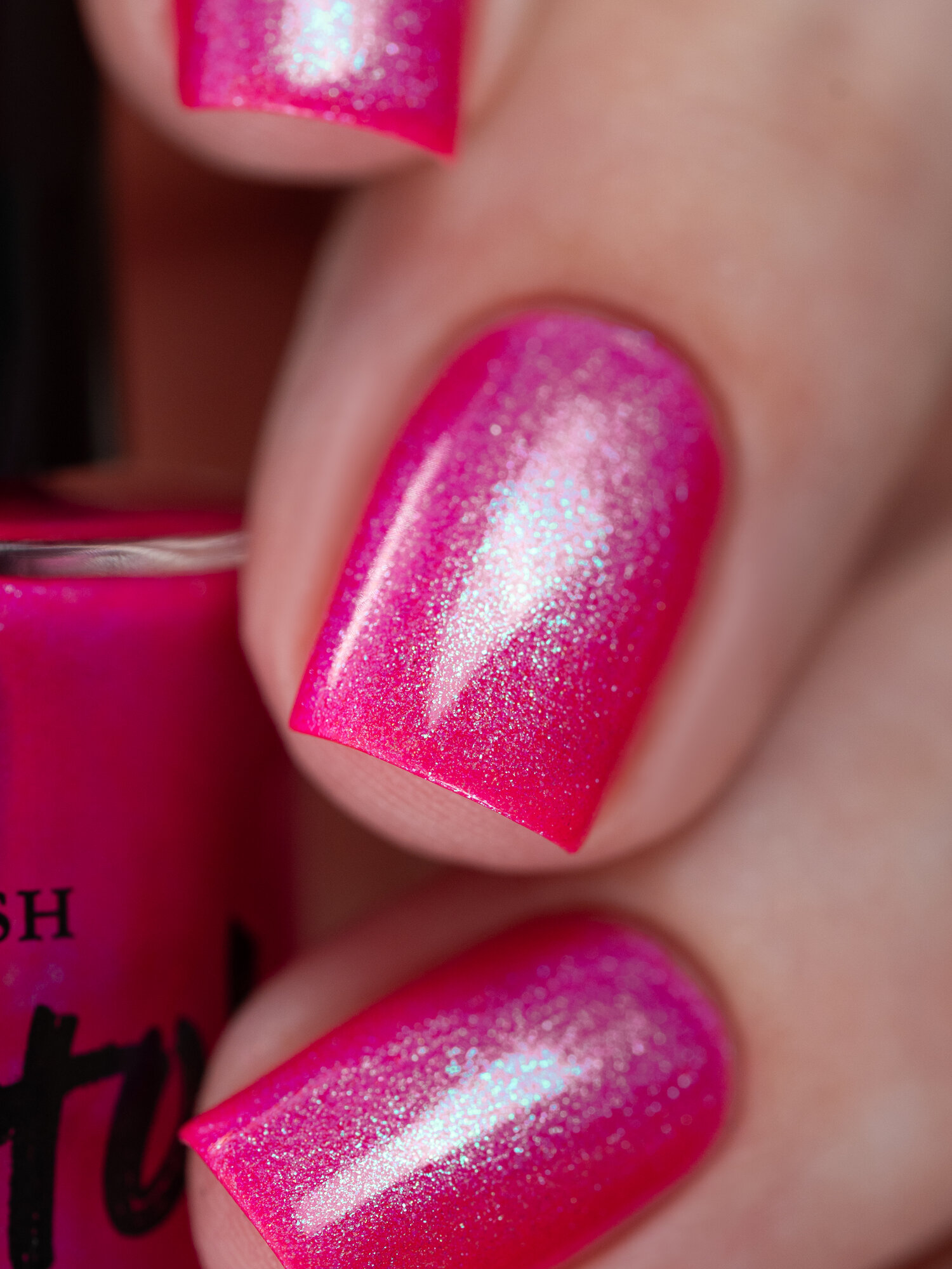Лак для ногтей светоотражающий сиренево-розовый 9мл - Grattol Nail Polish "Кислотный хаос"