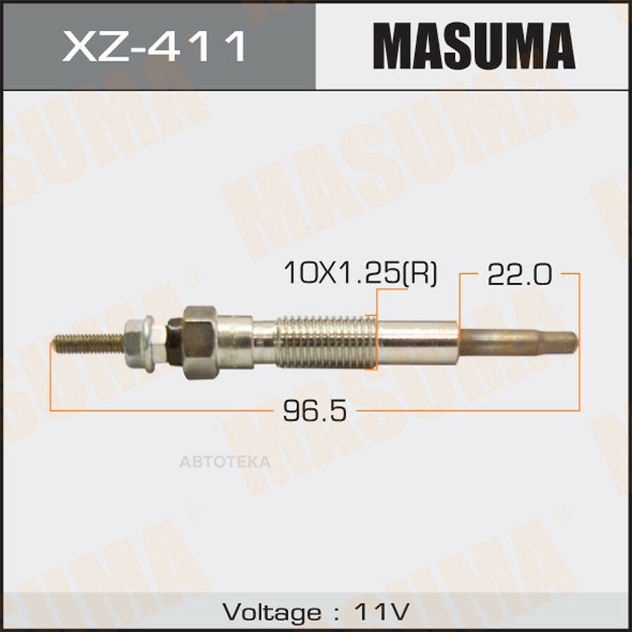 Свеча накаливания MASUMA PZ-702 /HA (1/10/100) MASUMA XZ411